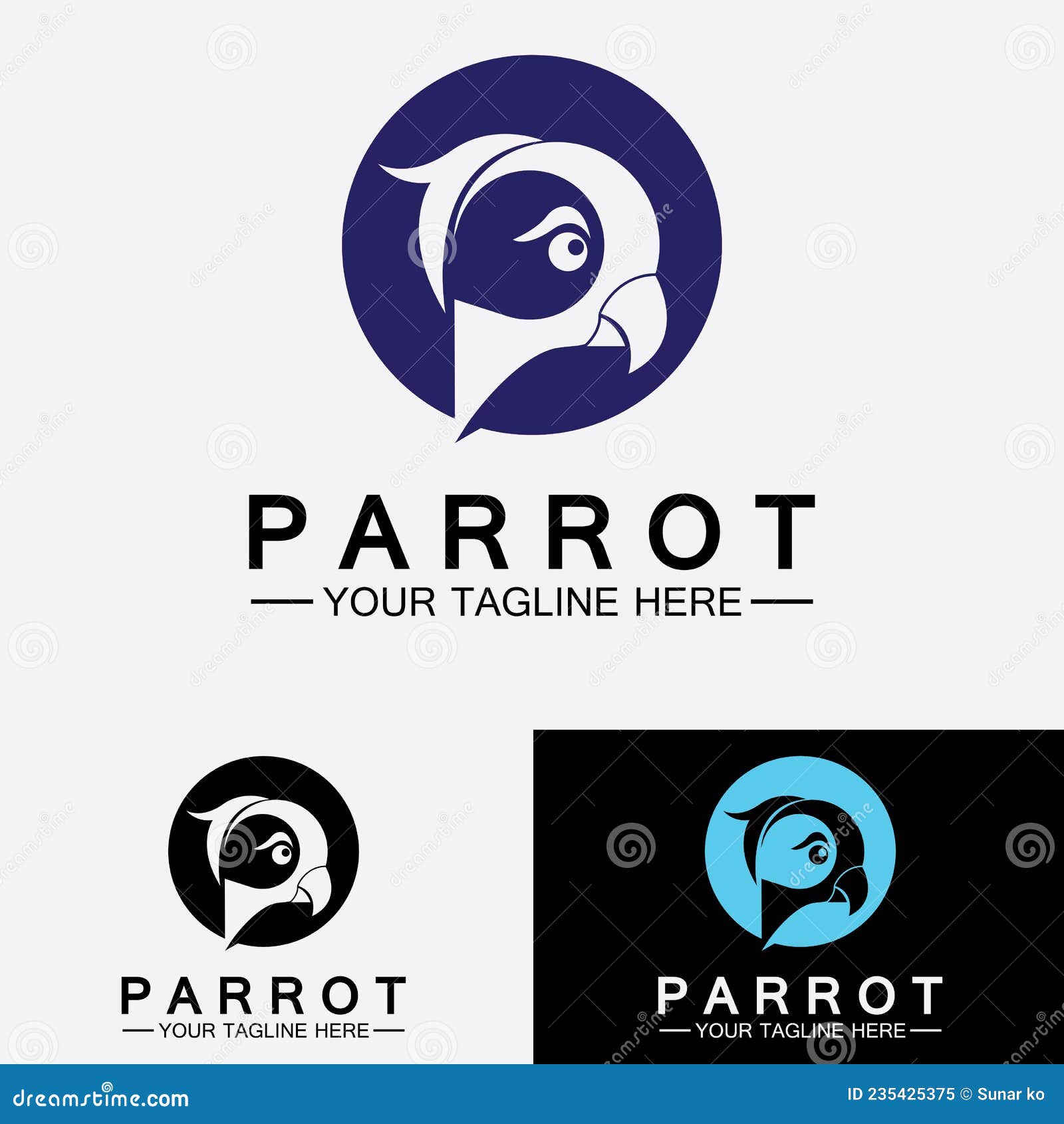 Parrot Logo Design Vector Template Stock Vector - Illustration of ...