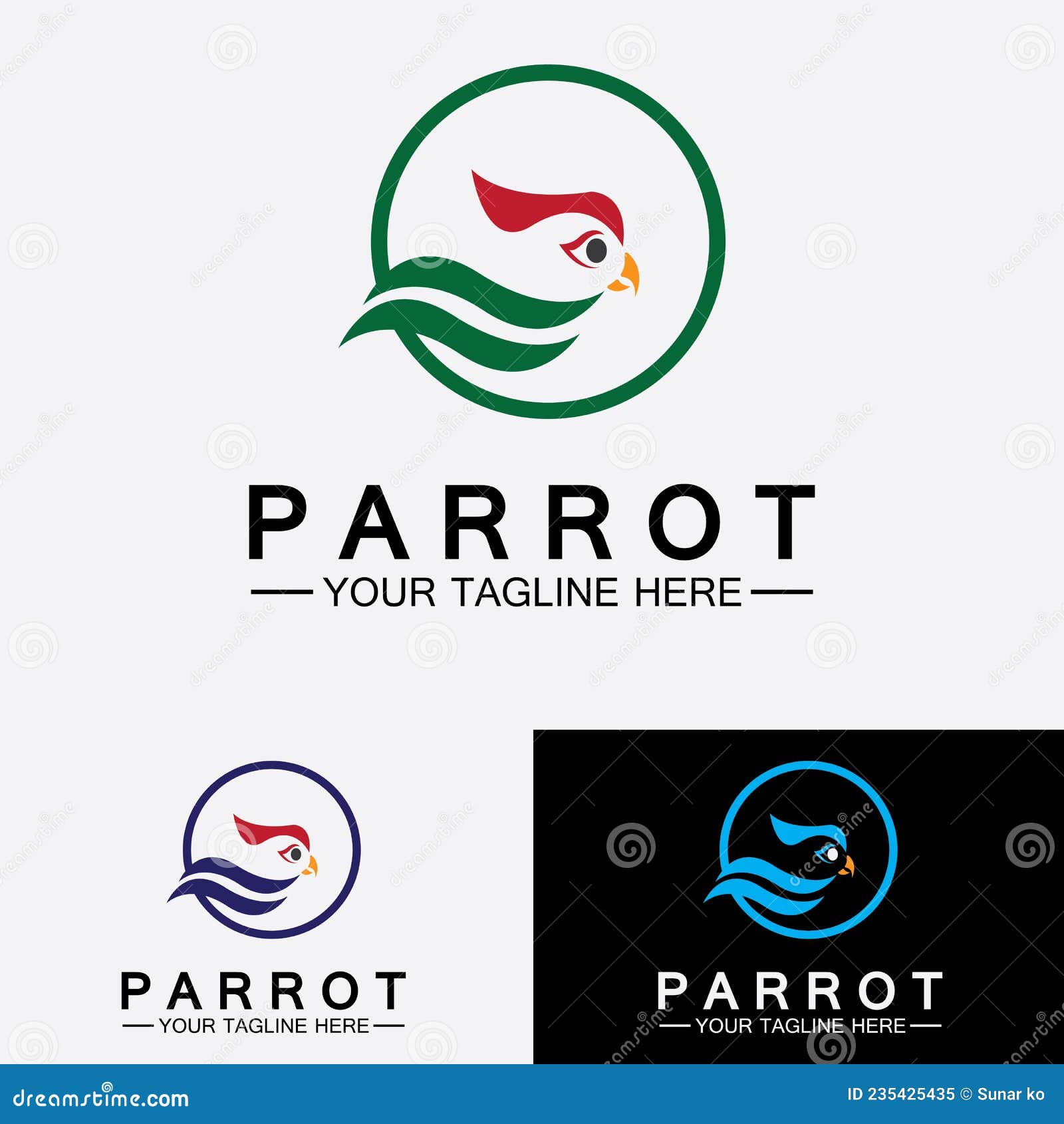 Parrot Logo Design Vector Template Stock Vector - Illustration of logo ...