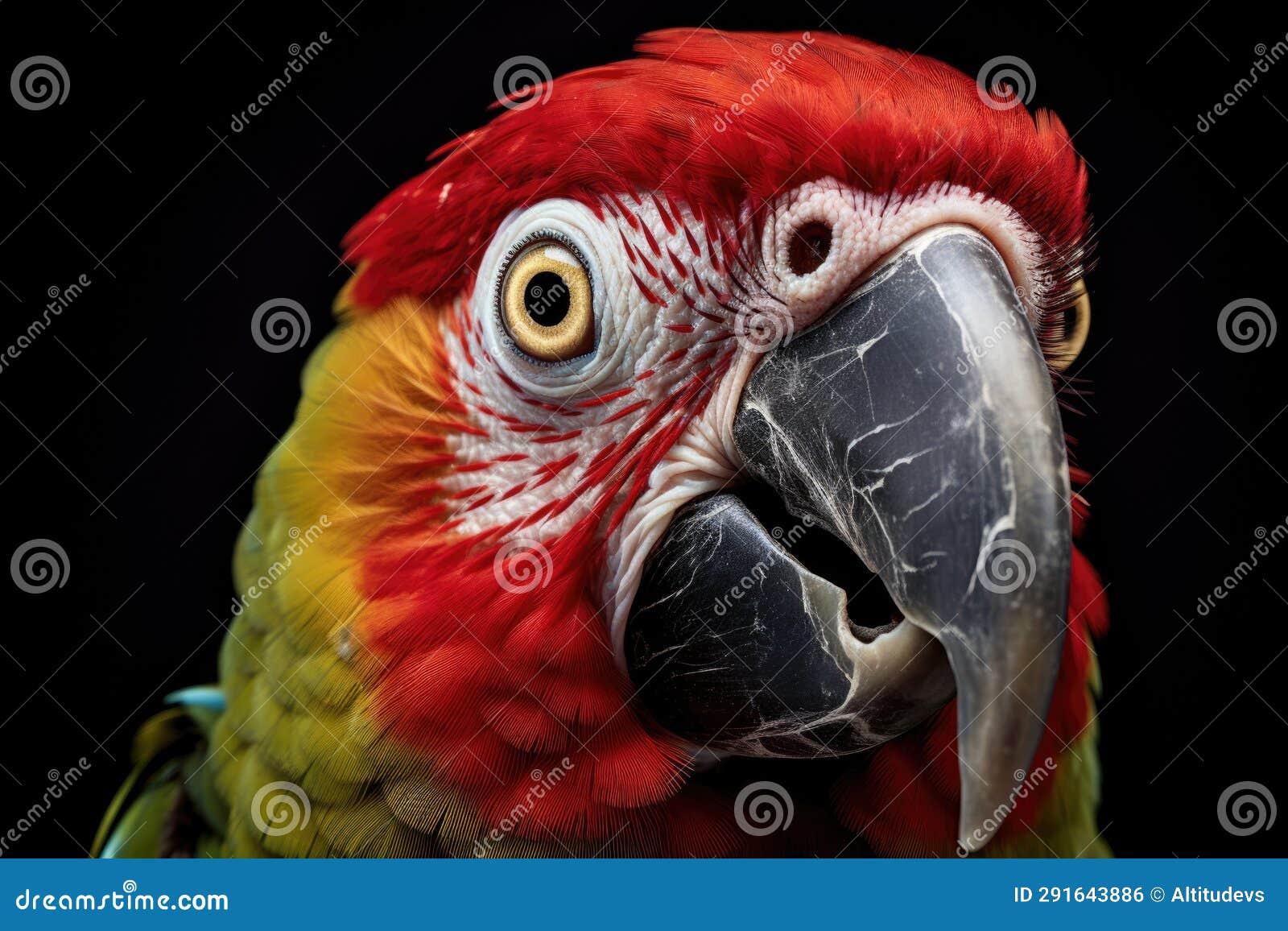 A parrot mimicking sounds stock photo. Image of generative - 291643886