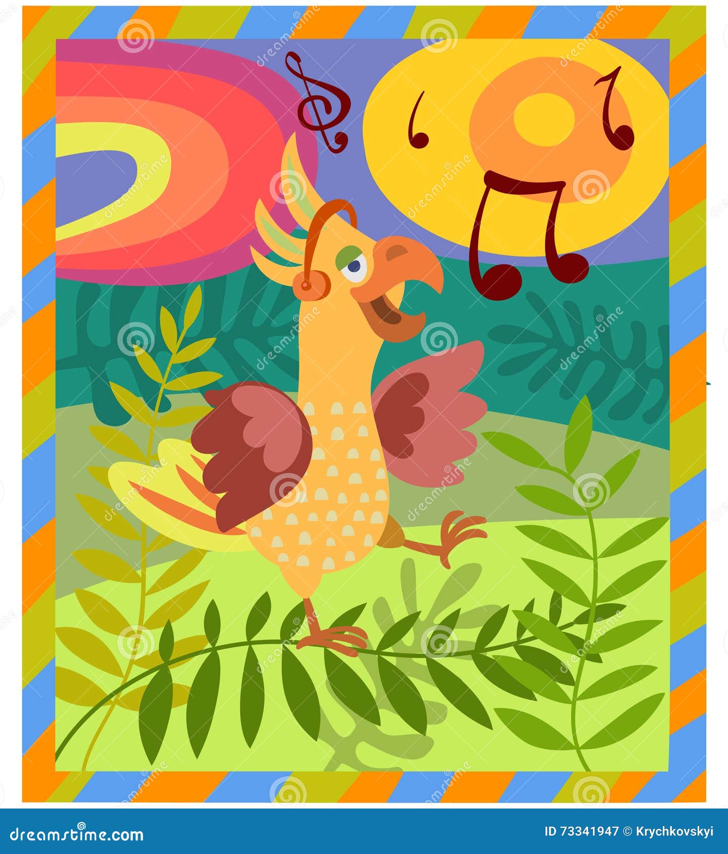 Parrot. stock vector. Illustration of drawing, colorful - 73341947