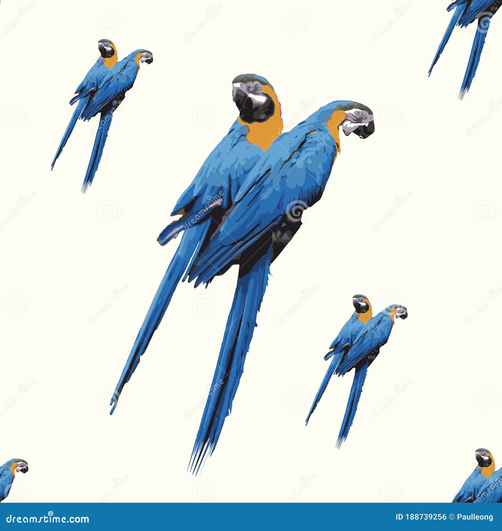 Parrot Seamless Repeating Vector Pattern Stock Vector - Illustration of ...