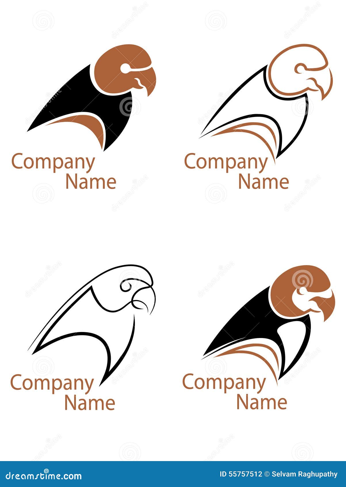 Parrot symbols stock vector. Illustration of creative - 55757512