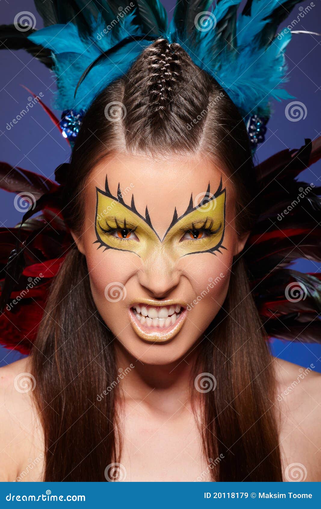 Parrot-woman stock image. Image of expression, fear, creative - 20118179