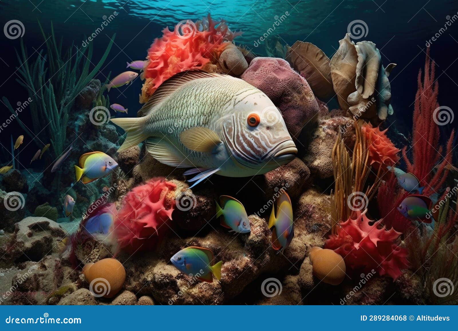 Parrotfish Cocoon among Various Marine Species Stock Photo - Image of ...