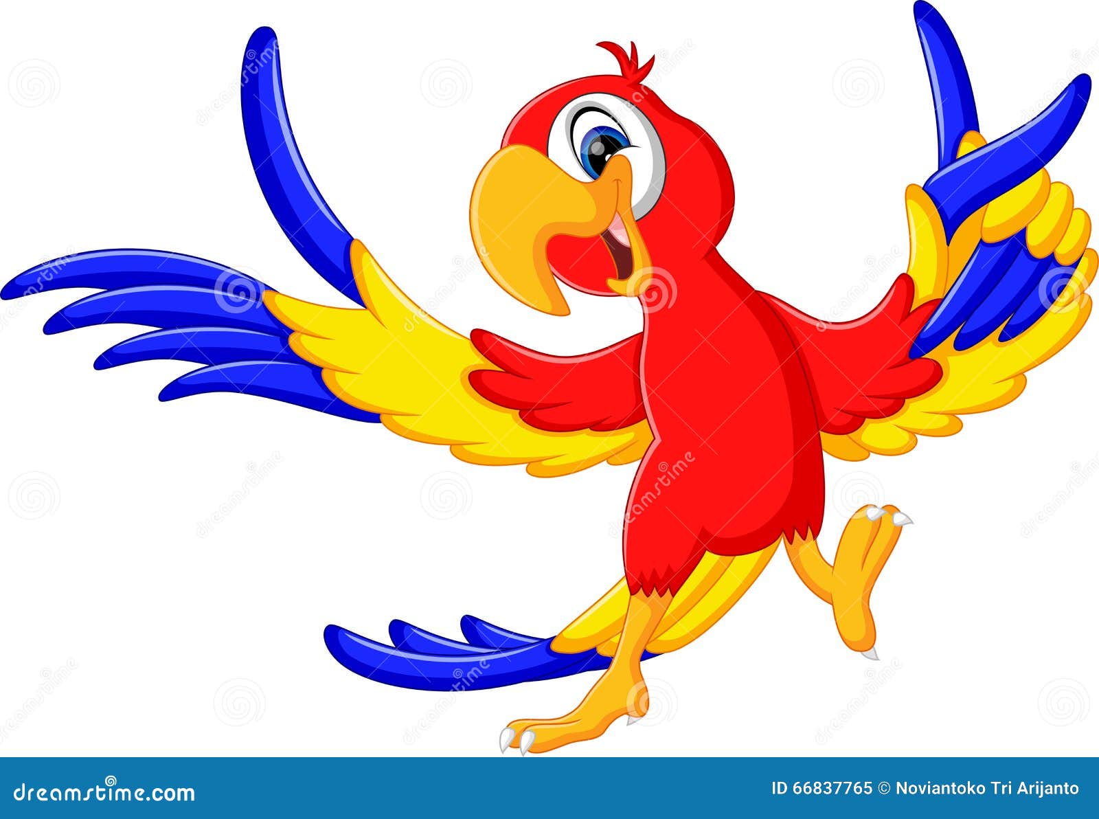 Parrto Dos Desenhos Animados Ilustração do Vetor - Ilustração de vôo ...