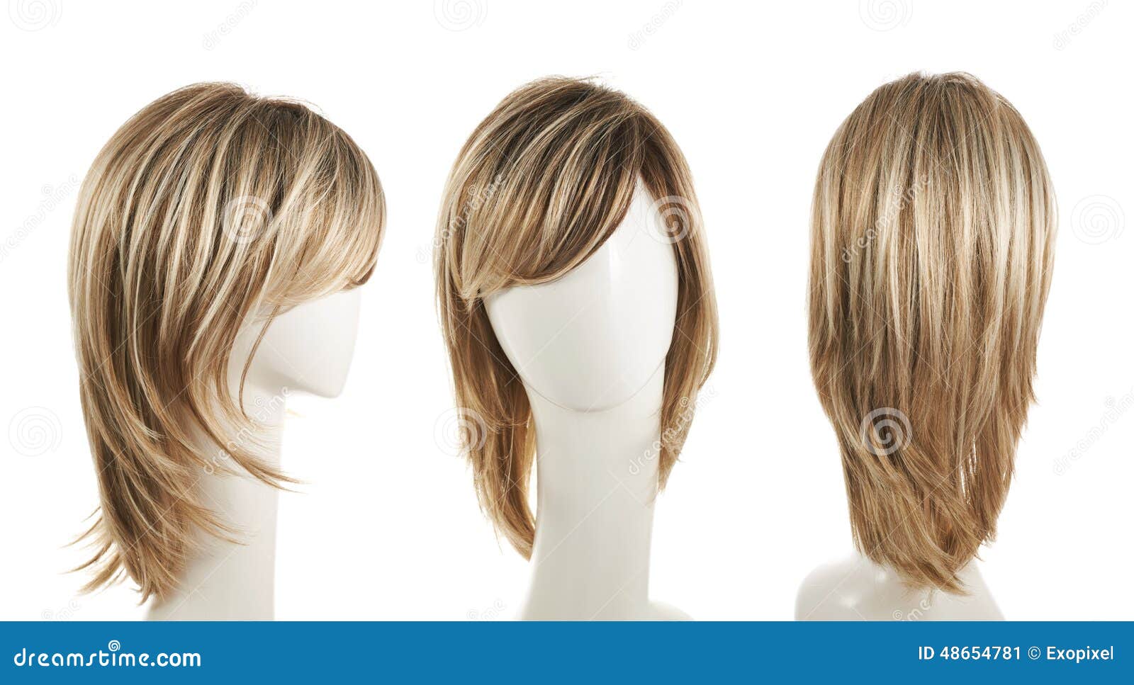 Parrucca Dei Capelli Sopra La Testa Del Manichino Immagine Stock ...