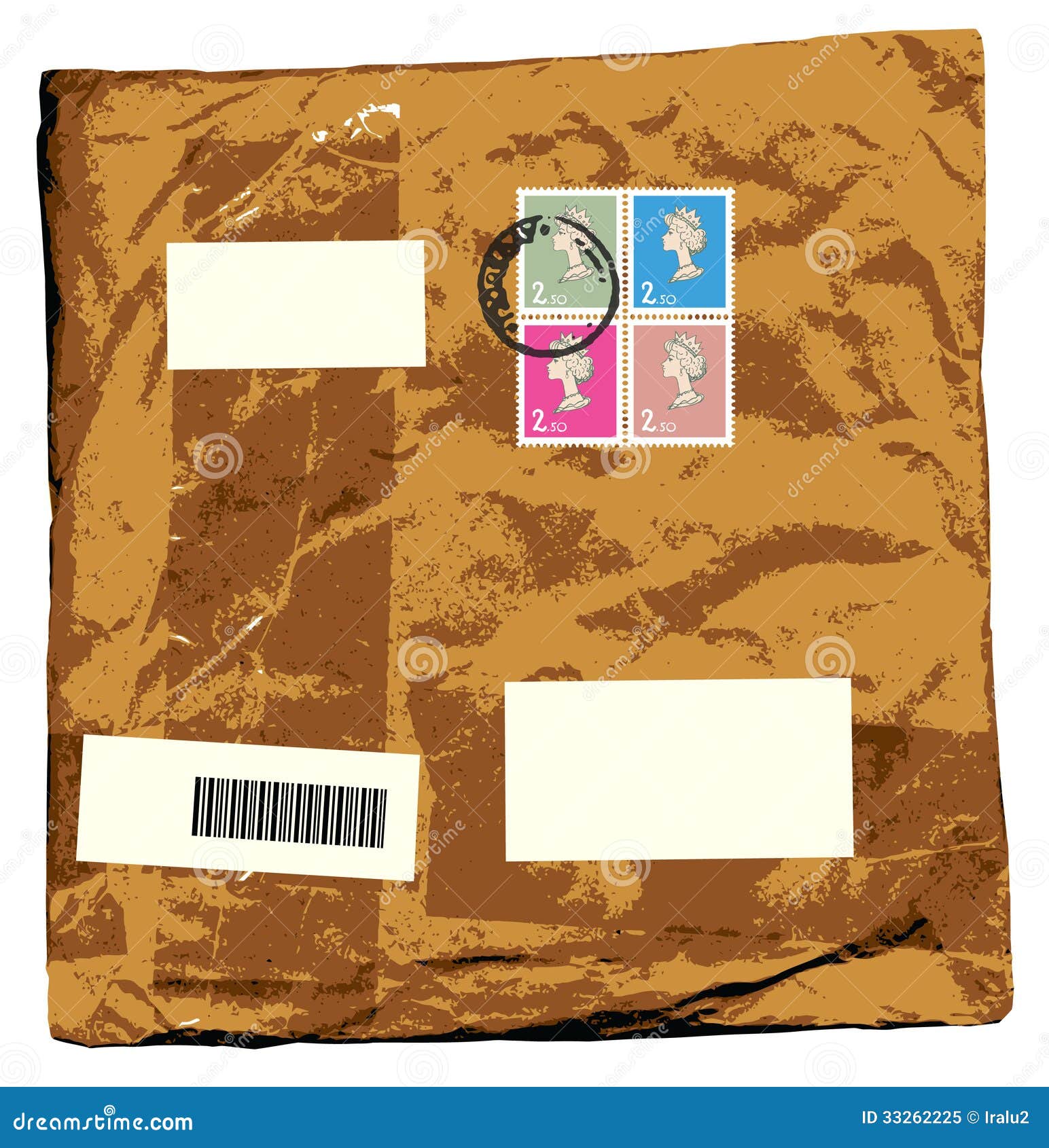 Parsel stock vector. Illustration of letter, circle, philately - 33262225