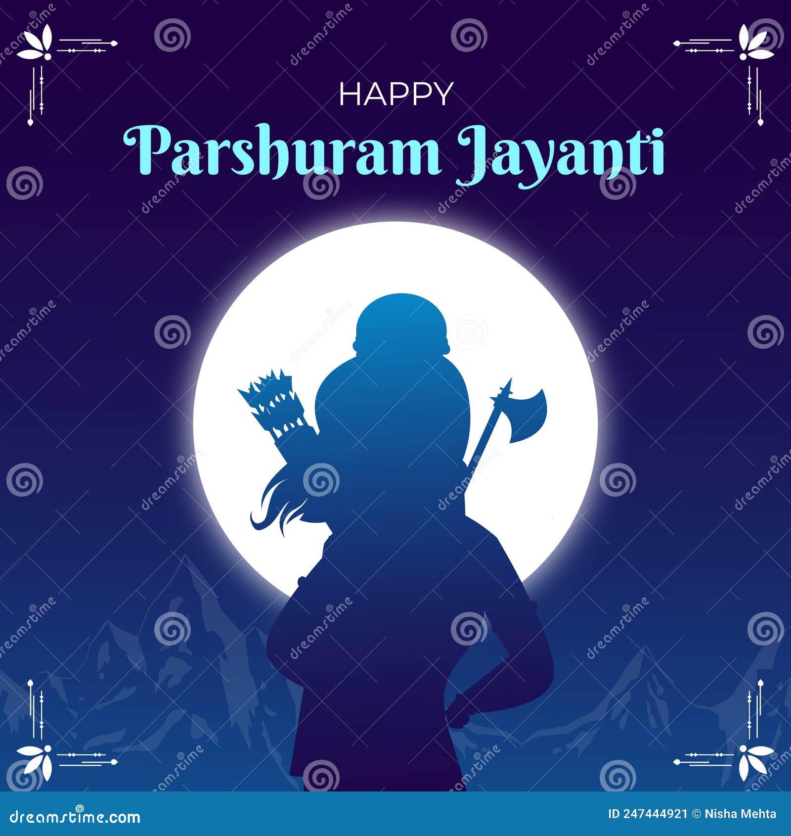 Happy Parshuram Jayanti Cover Page Design Vector Illustration ...