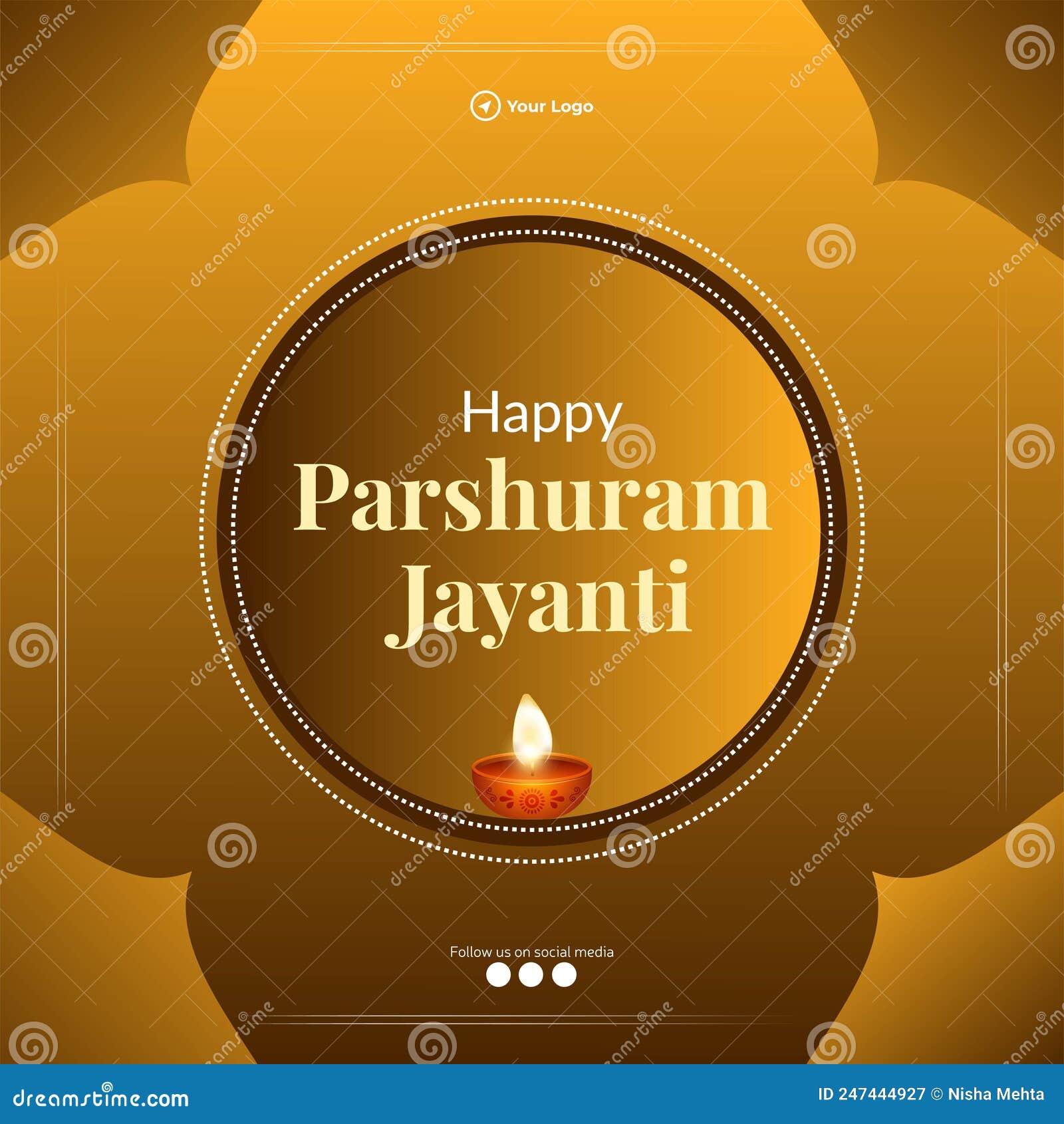 Happy Parshuram Jayanti Cover Page Design Vector Illustration ...