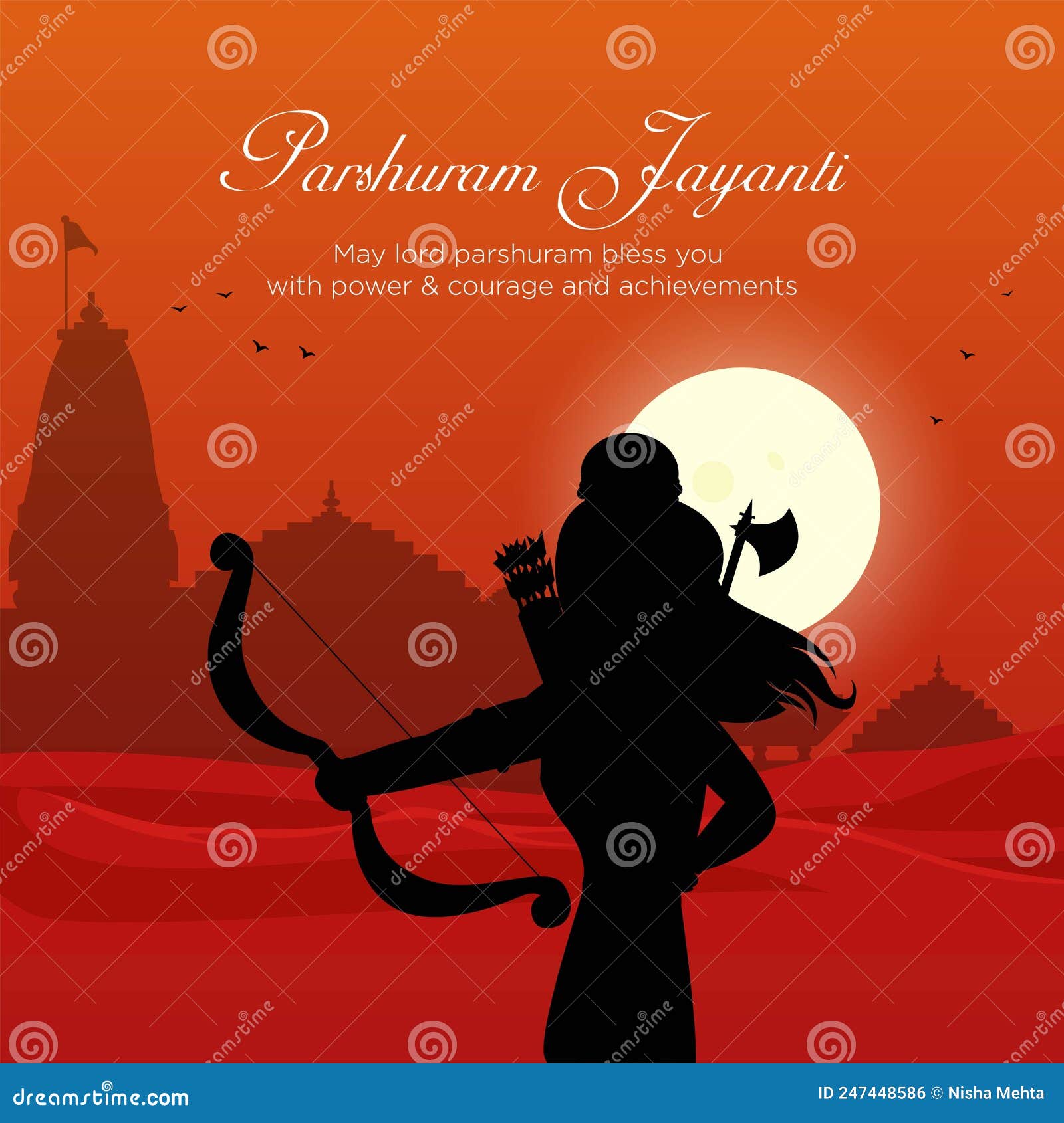 Banner Design of Happy Parshuram Jayanti Stock Vector - Illustration of ...