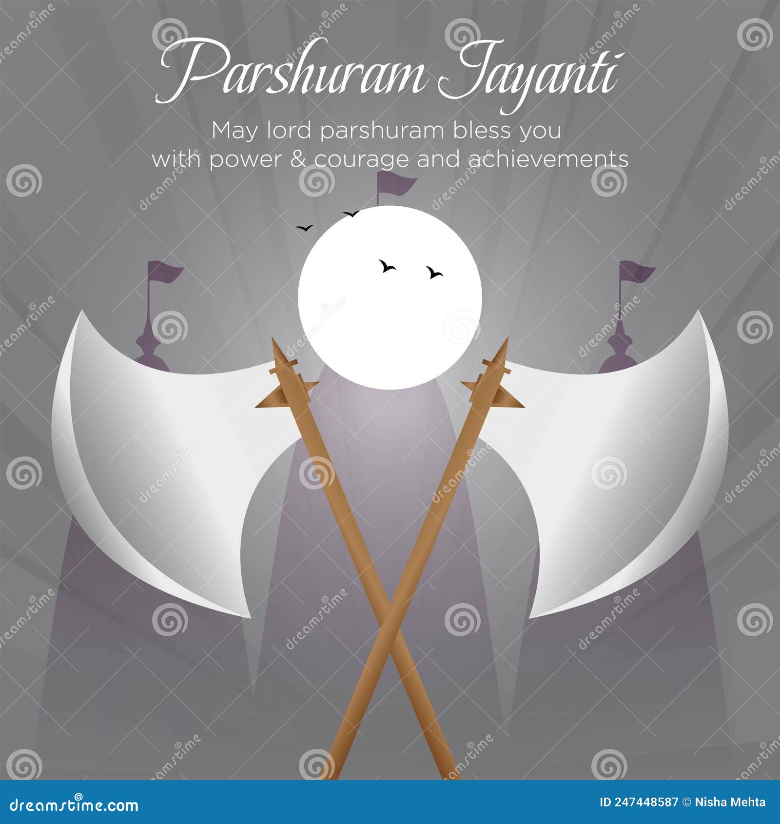 Banner Design of Happy Parshuram Jayanti Stock Vector - Illustration of ...