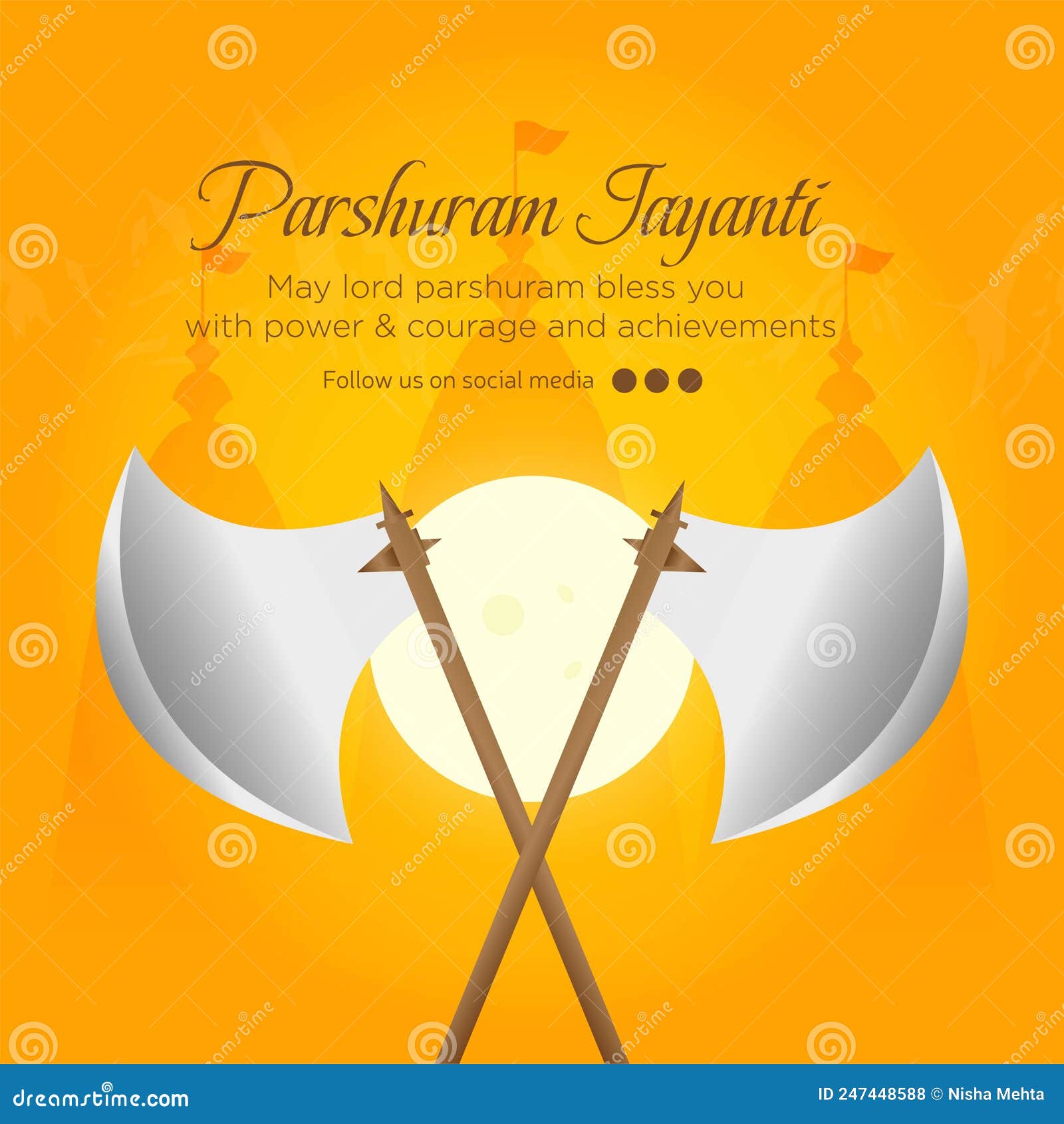 Banner Design of Happy Parshuram Jayanti Stock Vector - Illustration of ...