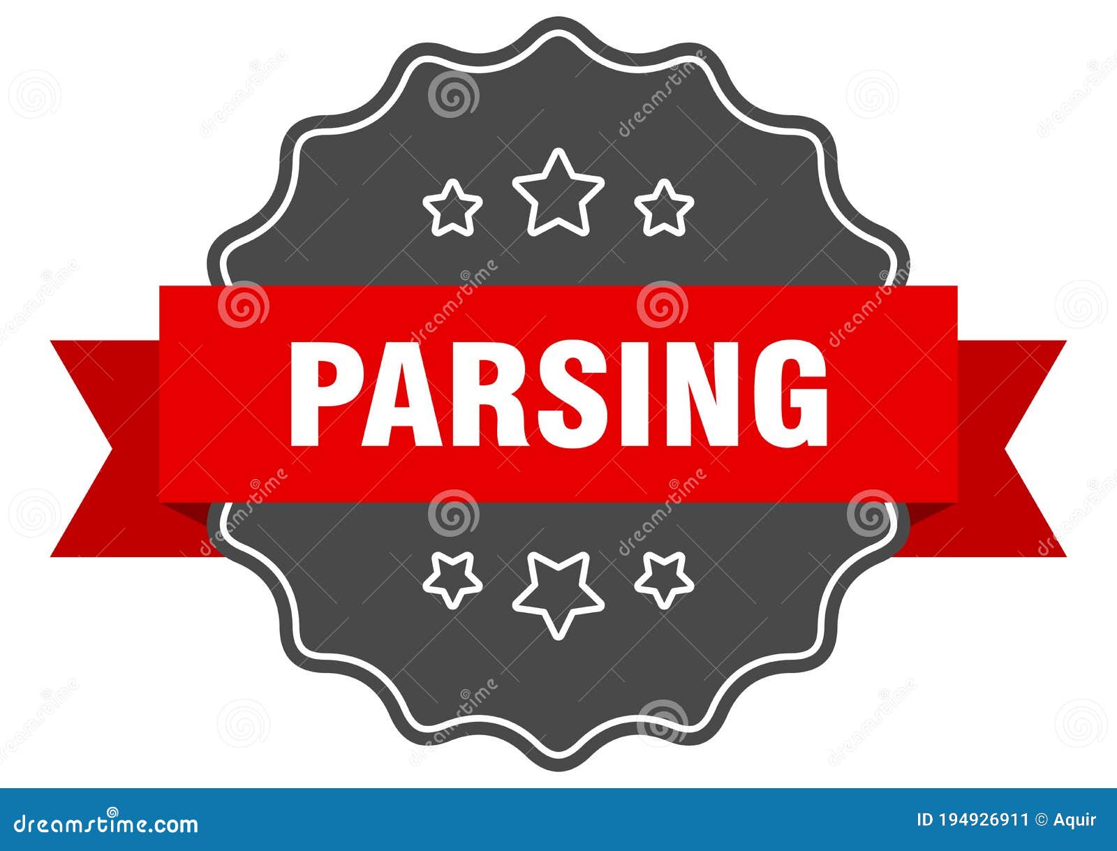 Parsing label stock vector. Illustration of template - 194926911