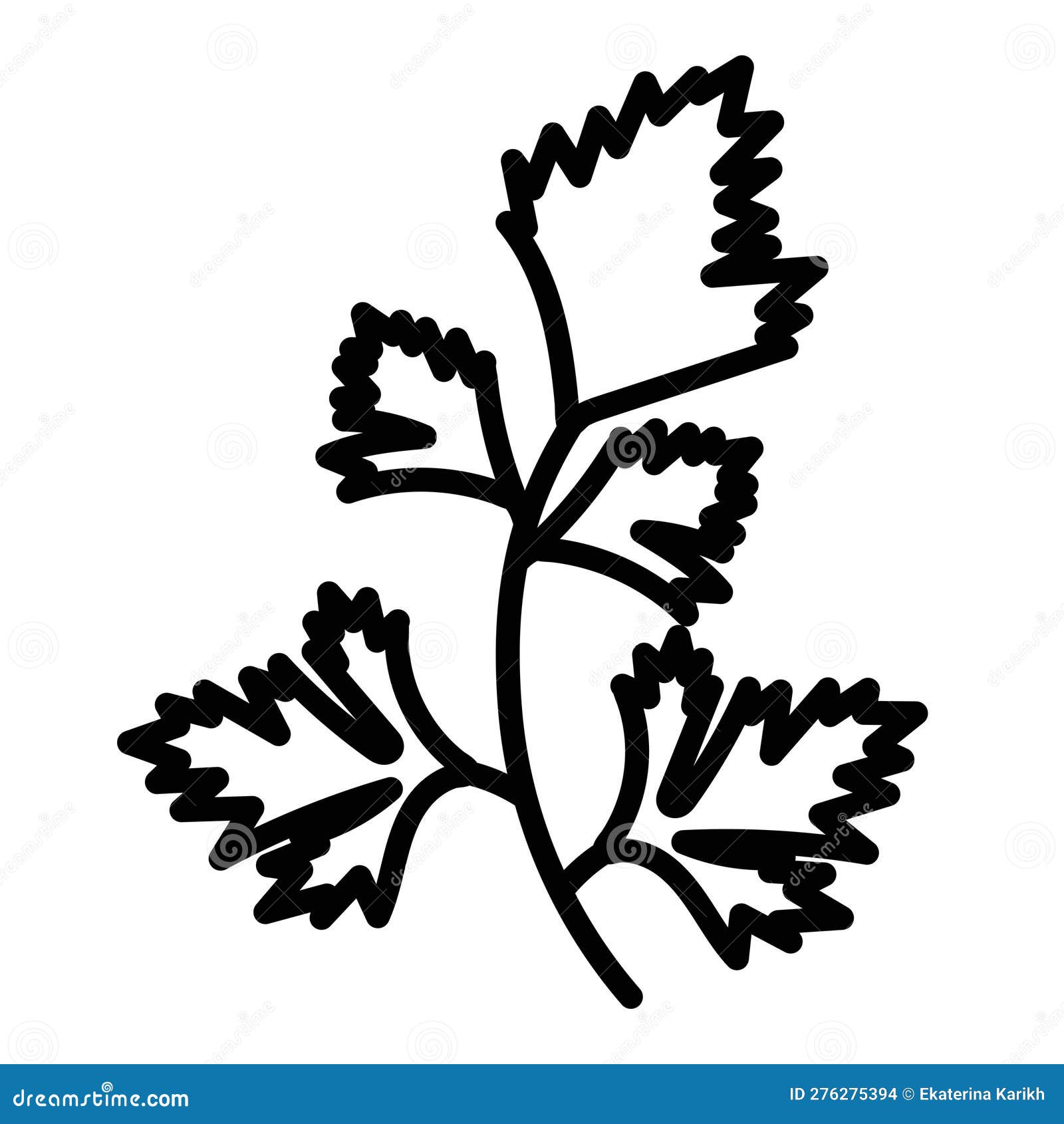 Parsley Icon. Icon of Parsley in Outline or Line Style Stock Vector ...