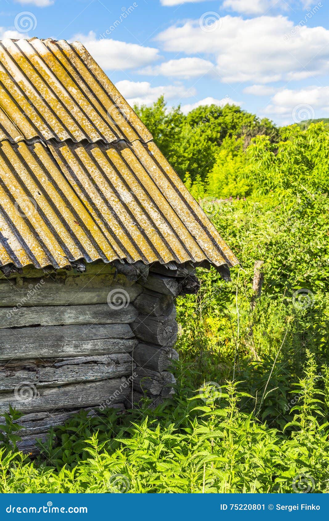 Part of the Abandoned Wooden Hut Stock Image - Image of antique ...