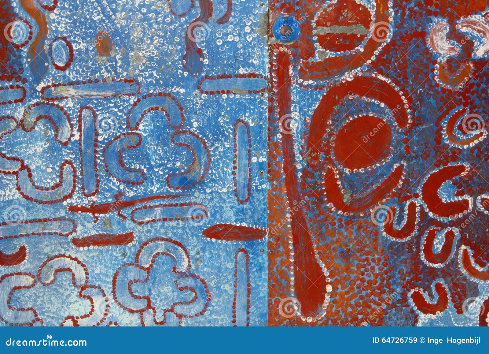 Part Of An Abstract Native Aboriginal Dots Painting, Australia Stock ...