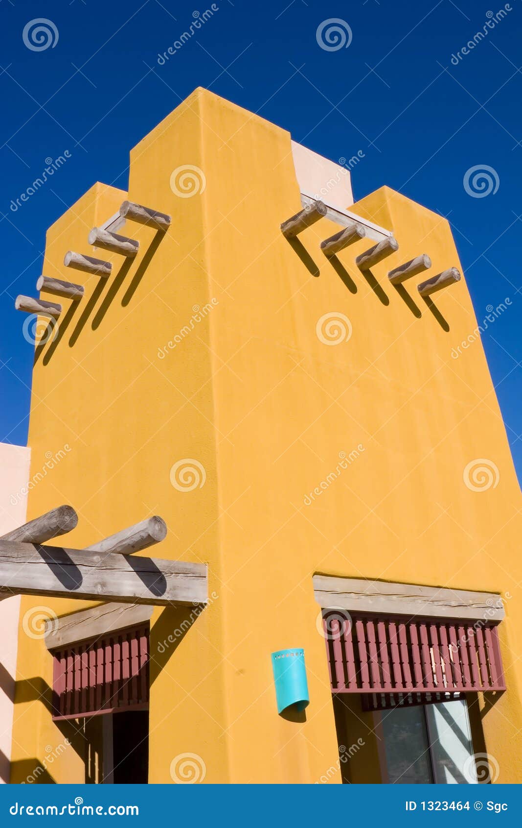 Part of adobe building stock photo. Image of color, column - 1323464