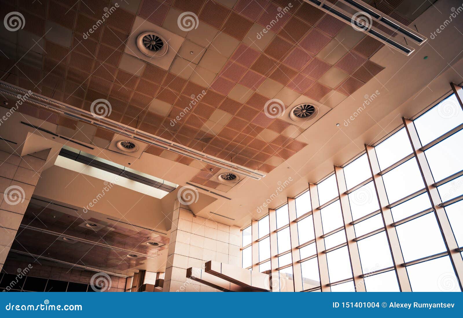Part of Airport Building Ceiling Stock Photo - Image of modern ...
