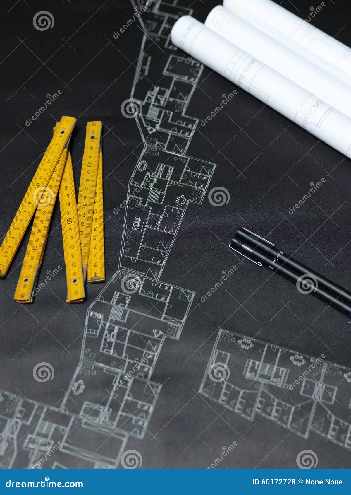 Part of Architectural Project Stock Photo - Image of architectural ...