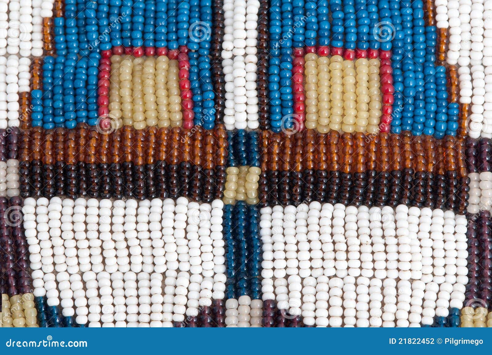 Part of Authentic Indian Beaded Collar. Texture. Stock Photo - Image of ...