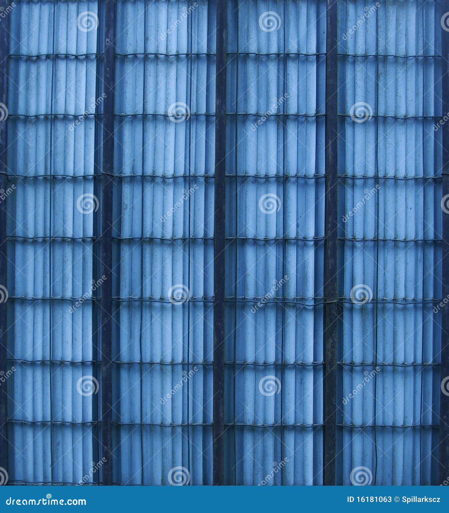 Part of a Blue Colored Fence Stock Image - Image of border, outdoor ...