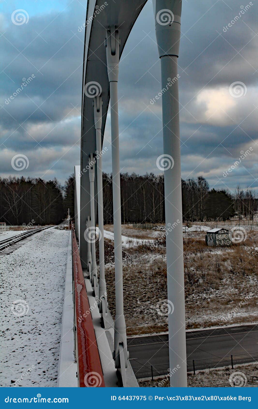 Part of a bridge stock image. Image of rusty, winter - 64437975