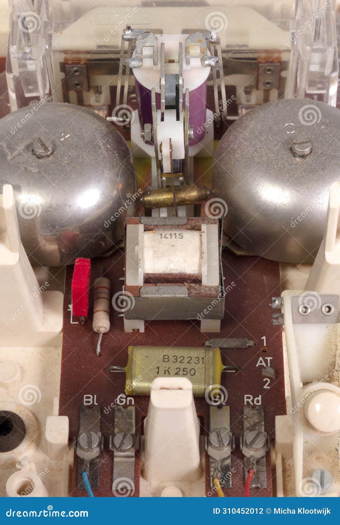 Part of a Broken Old Telephone, Phone with Dial Plate - Plastic Phone ...