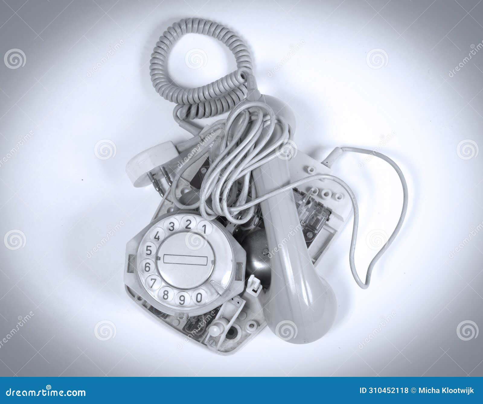 Part of a Broken Old Telephone, Phone with Dial Plate - Plastic Phone ...