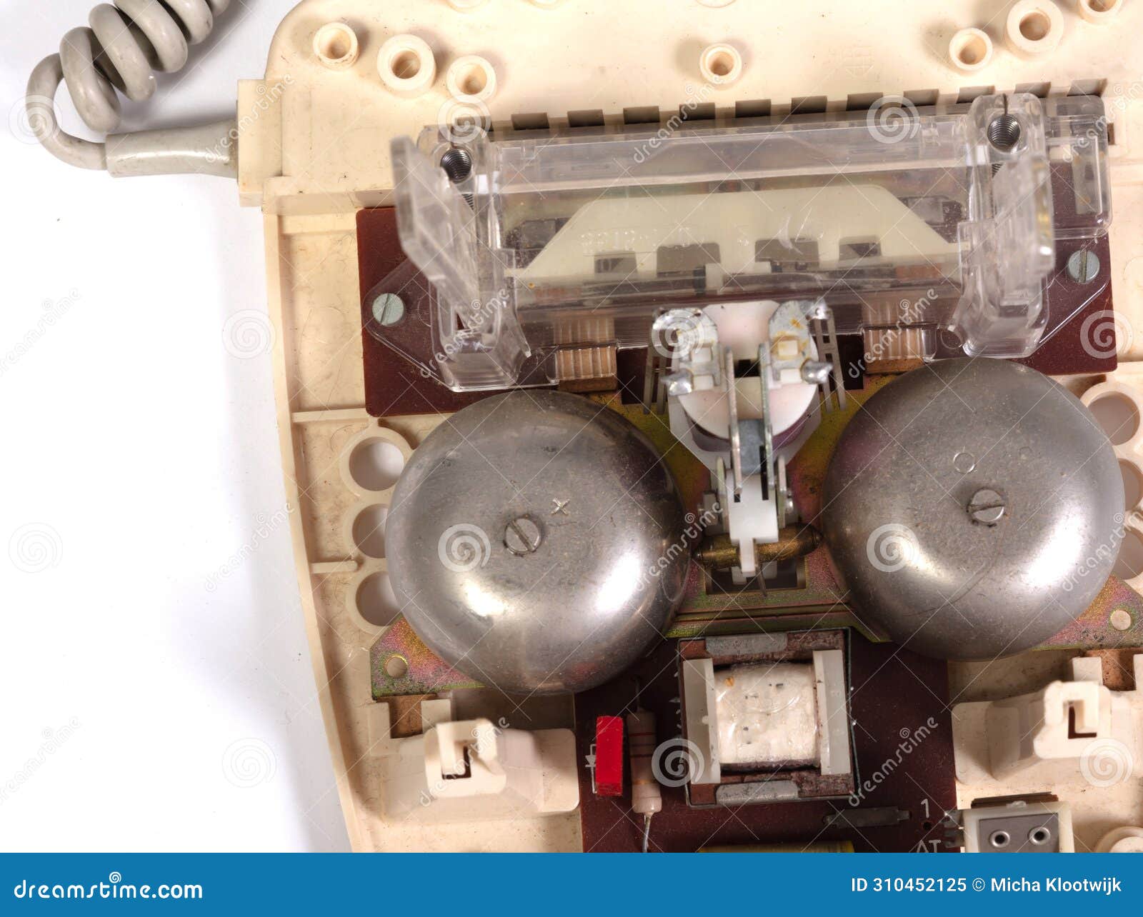 Part of a Broken Old Telephone, Phone with Dial Plate - Plastic Phone ...