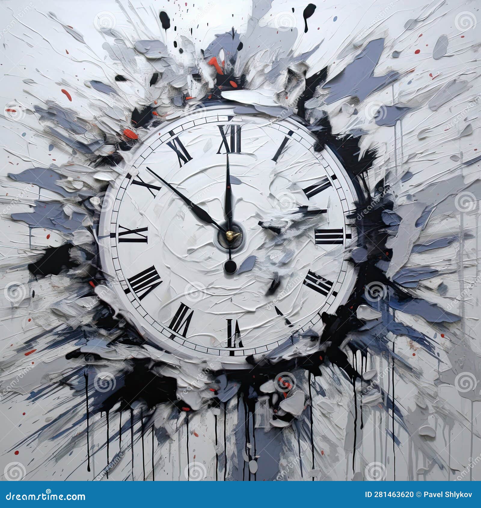 Part of Broken Watch, Romantic Time Concept Stock Illustration ...