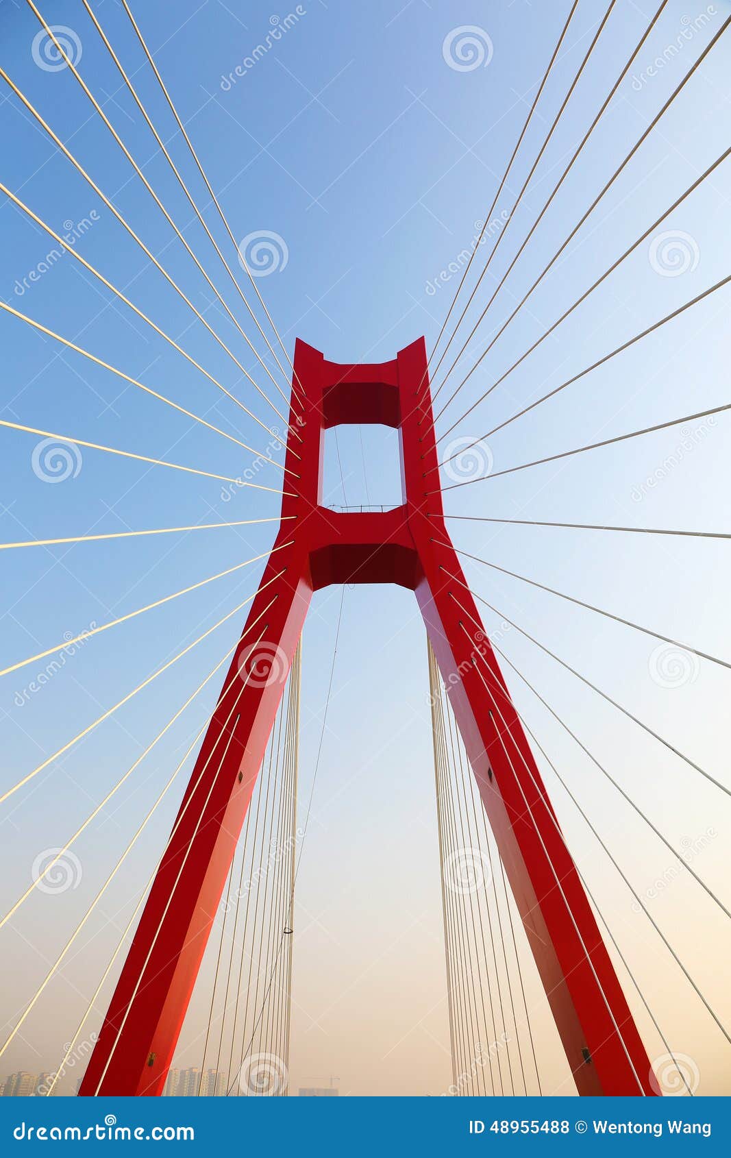 The part of cable bridge stock photo. Image of road, bright - 48955488