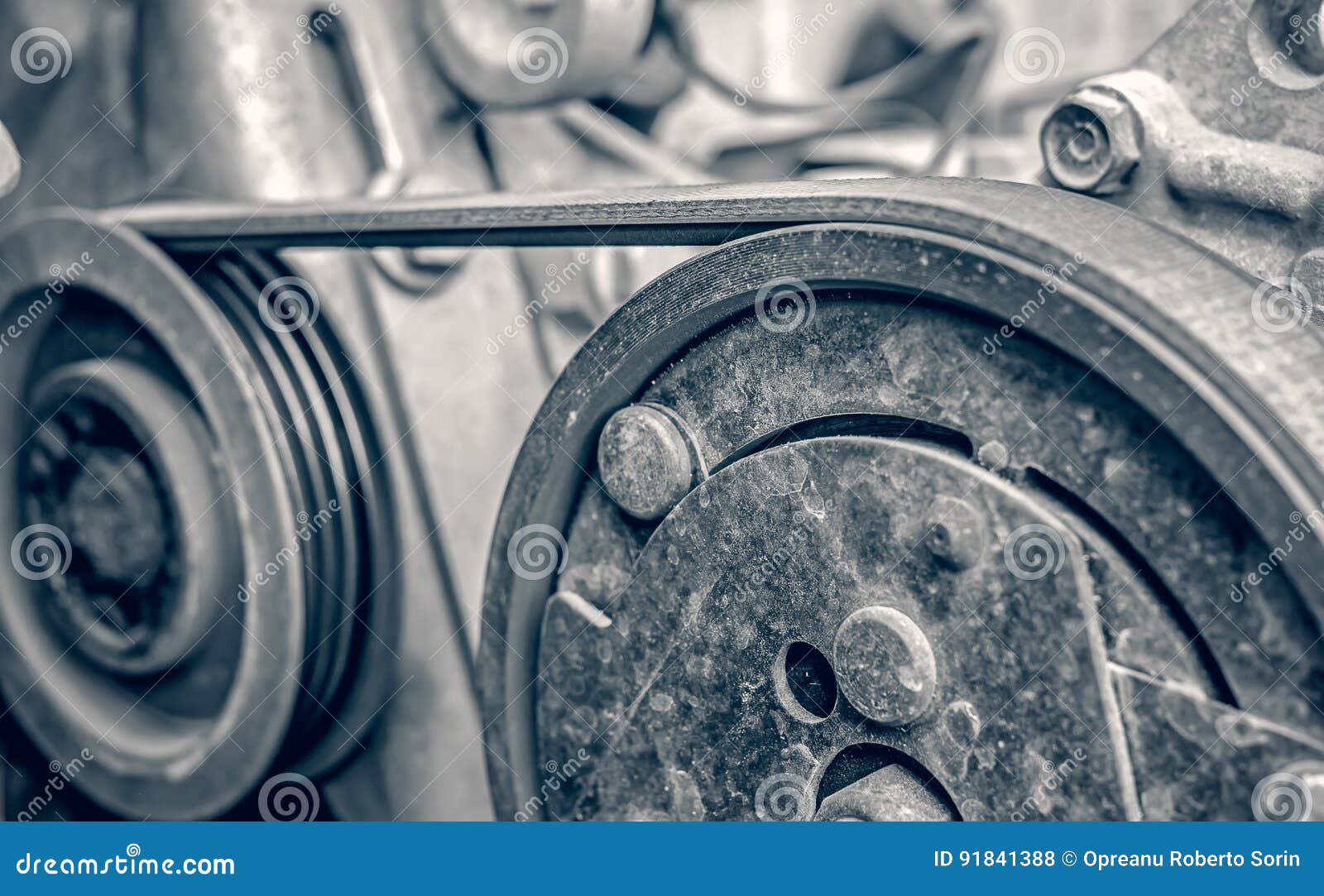 Part of Car Engine Transmission Belt Stock Photo - Image of ...