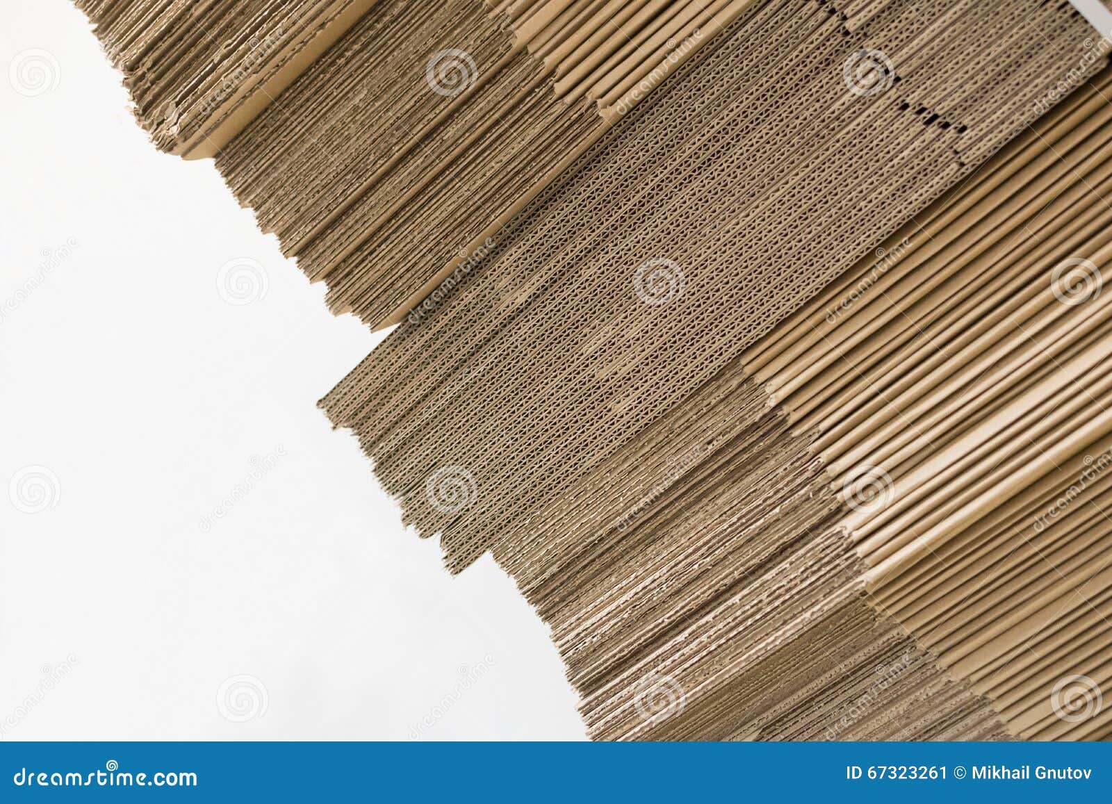 A Cardboard Sheets In Stack. Perforated Sheets Of Corrugated Cardboard ...