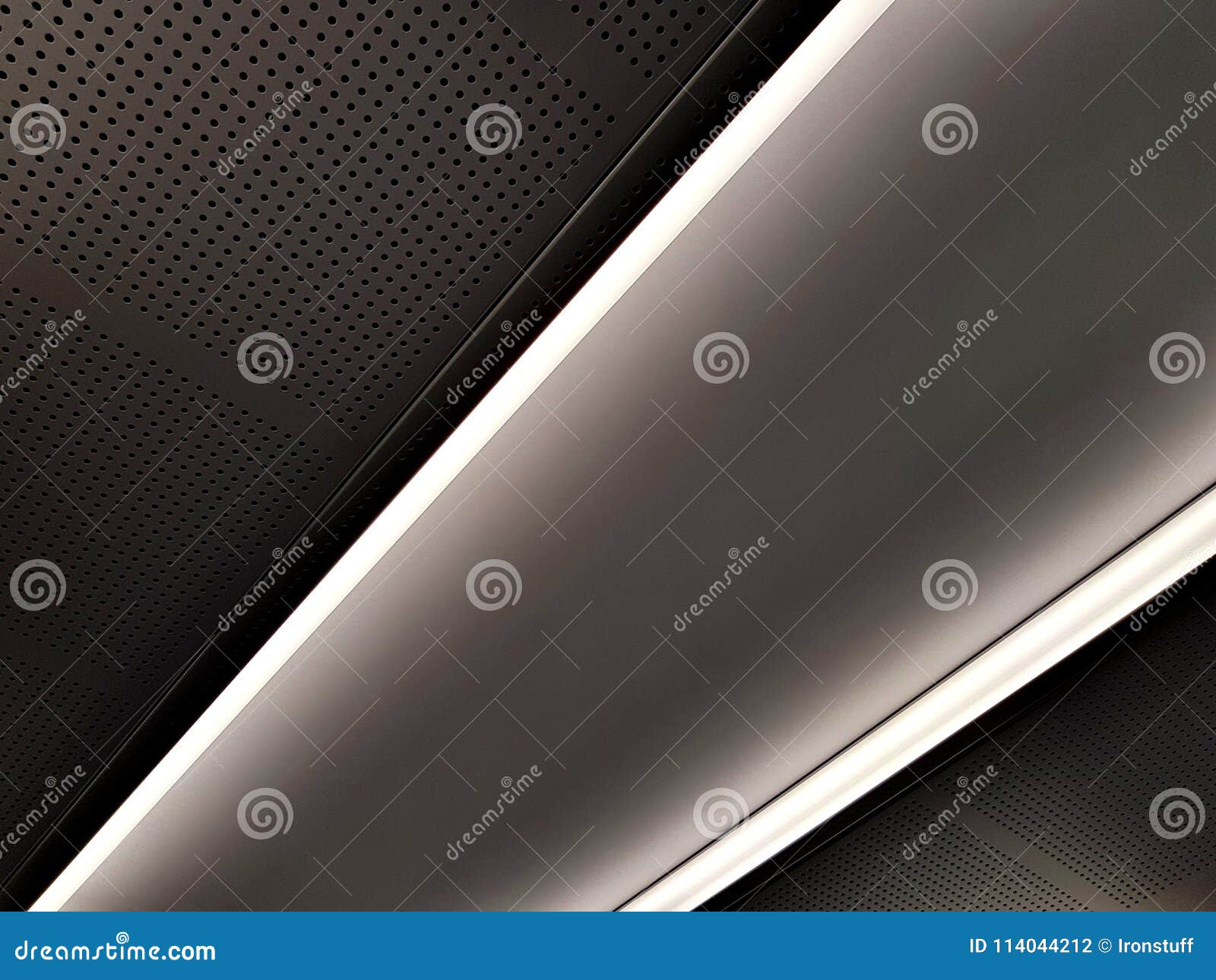 Ceiling panel in the plane stock photo. Image of technology - 114044212