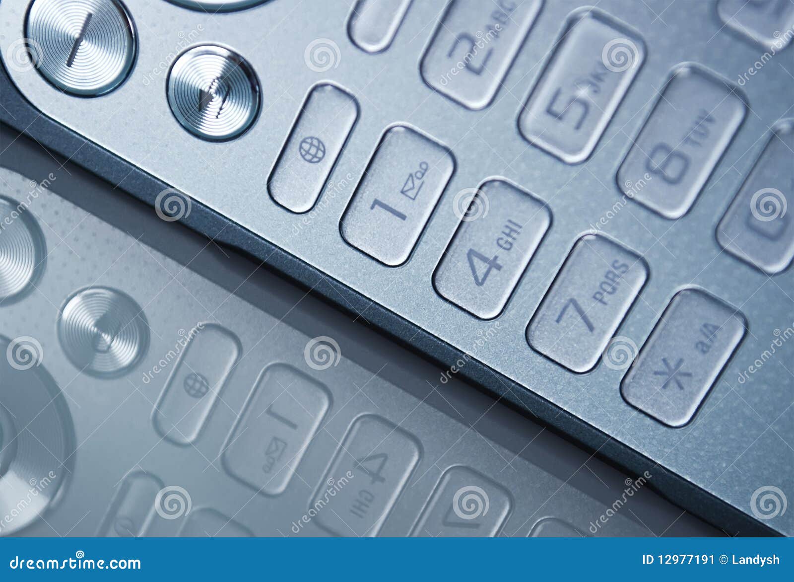 Part of a Cell Phone with Reflection Stock Image - Image of equipment ...