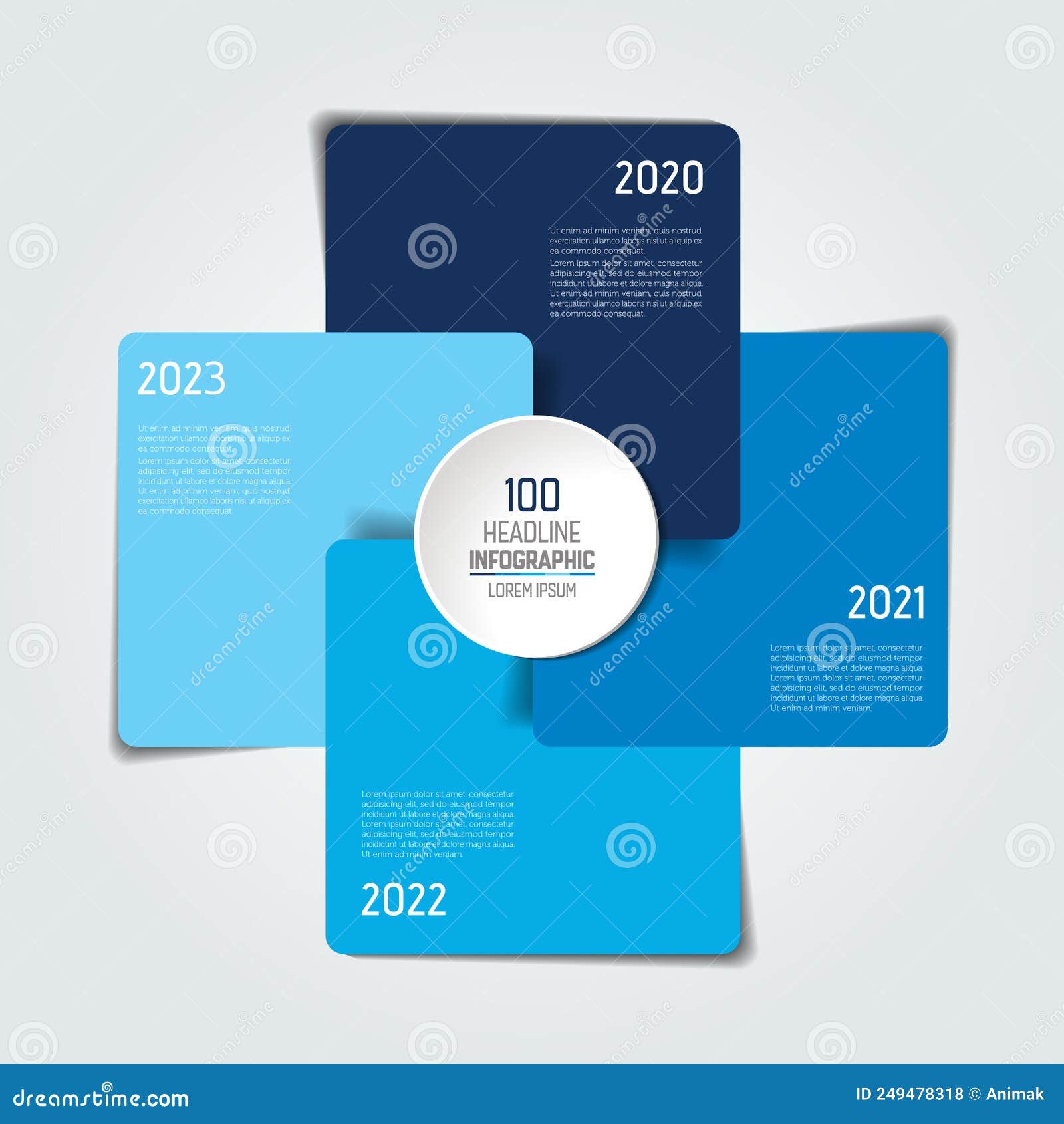 4 Part Chart, Scheme, Infographic Vector Stock Vector - Illustration of ...