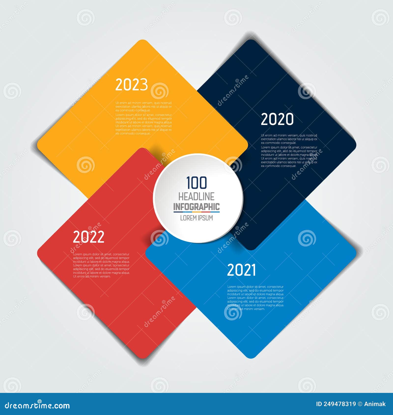 4 Part Chart, Scheme, Infographic Vector Stock Vector - Illustration of ...