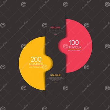 2 Part Chart, Scheme, Infographic Vector Stock Vector - Illustration of ...