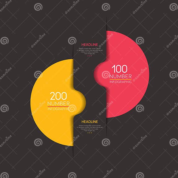 2 Part Chart, Scheme, Infographic Vector Stock Vector - Illustration of ...