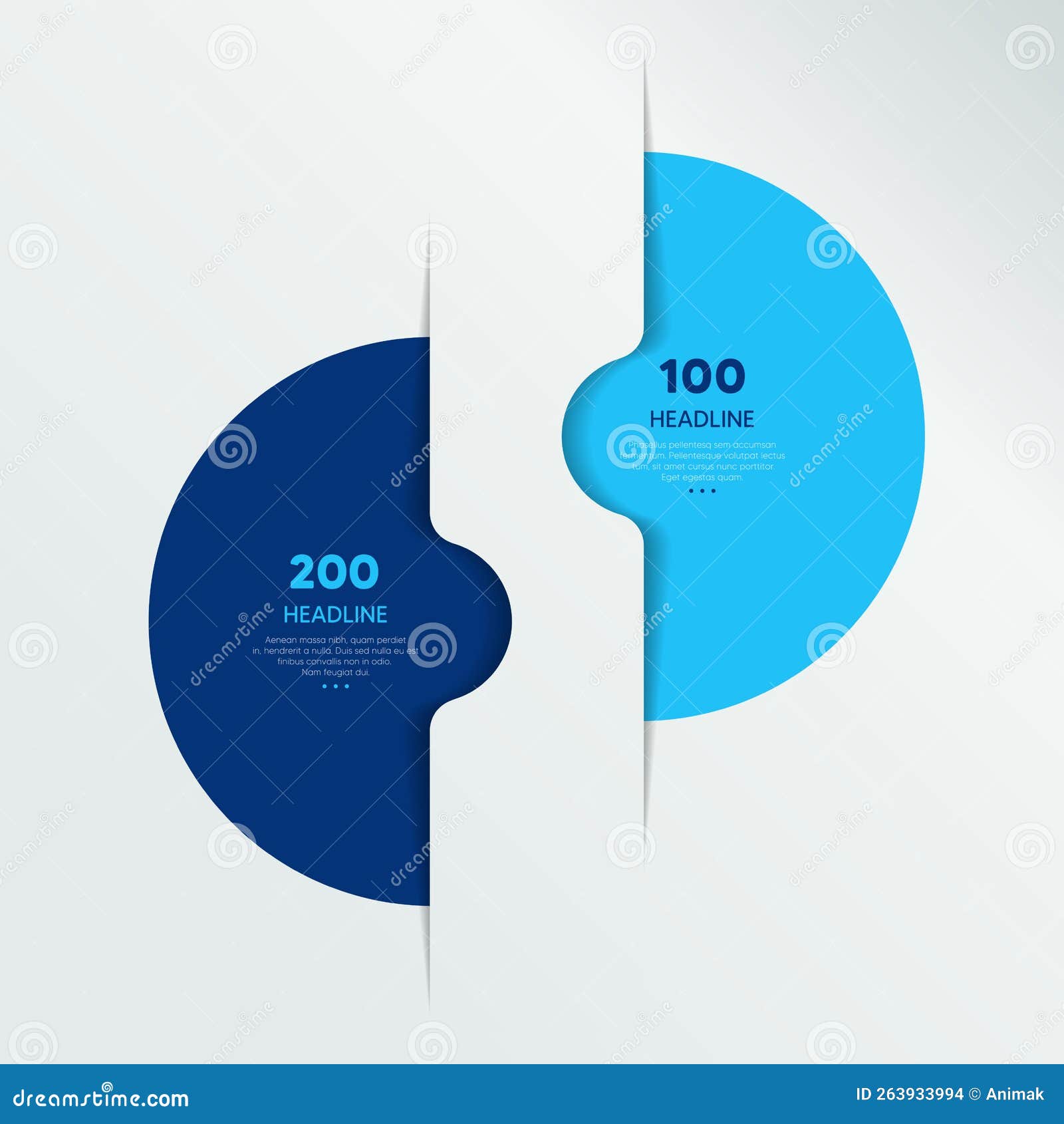 2 Part Chart, Scheme, Infographic Vector Stock Vector - Illustration of ...