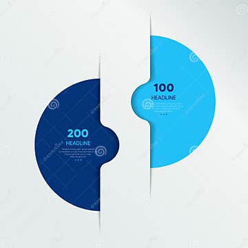 2 Part Chart, Scheme, Infographic Vector Stock Vector - Illustration of ...