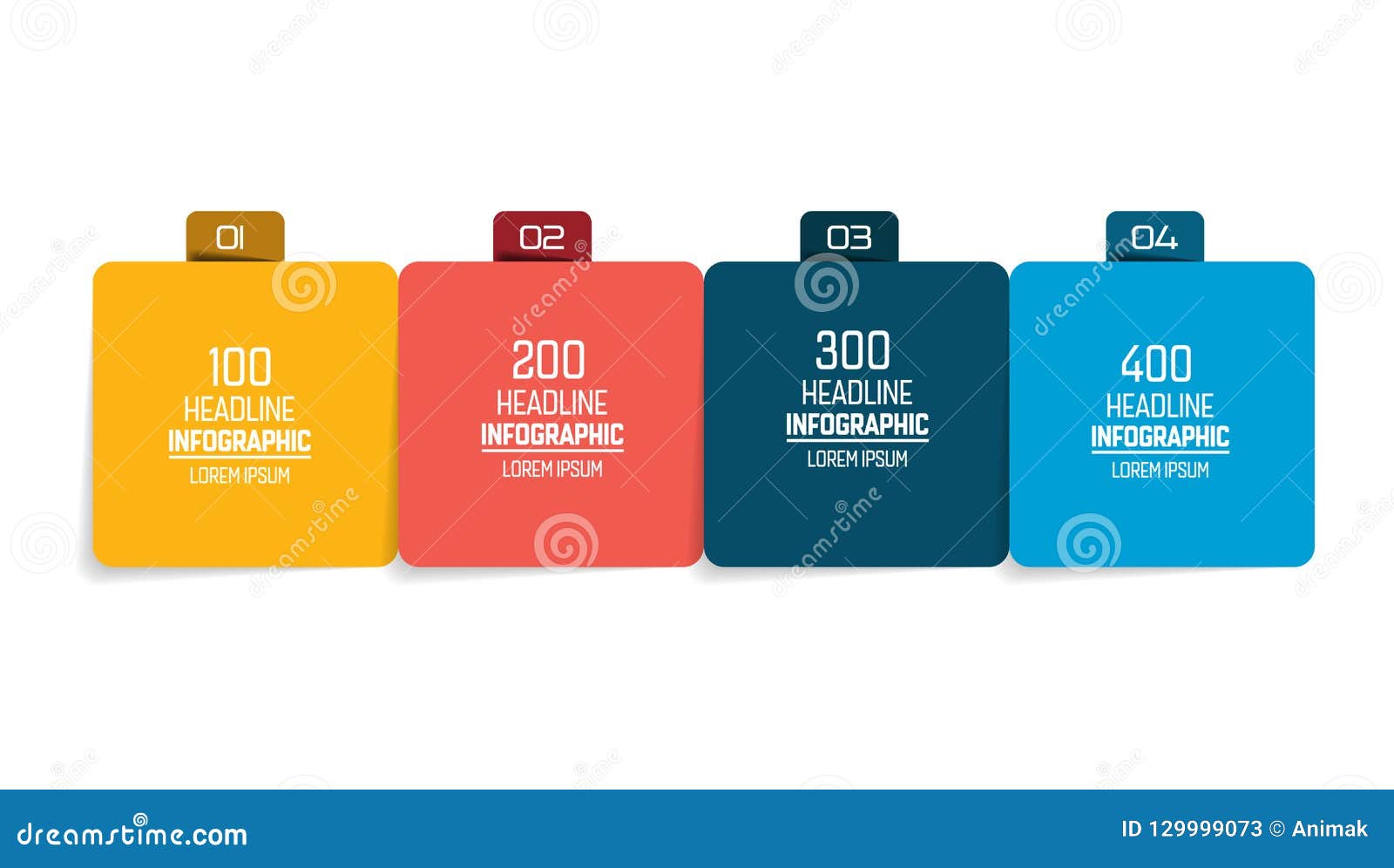 4 Part Chart, Scheme, Infographic Vector. Stock Vector - Illustration ...