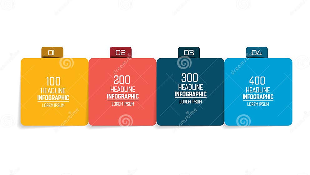 4 Part Chart, Scheme, Infographic Vector. Stock Vector - Illustration ...