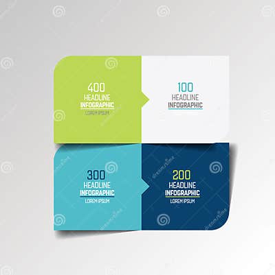 4 Part Chart, Scheme, Infographic Vector. Stock Vector - Illustration ...