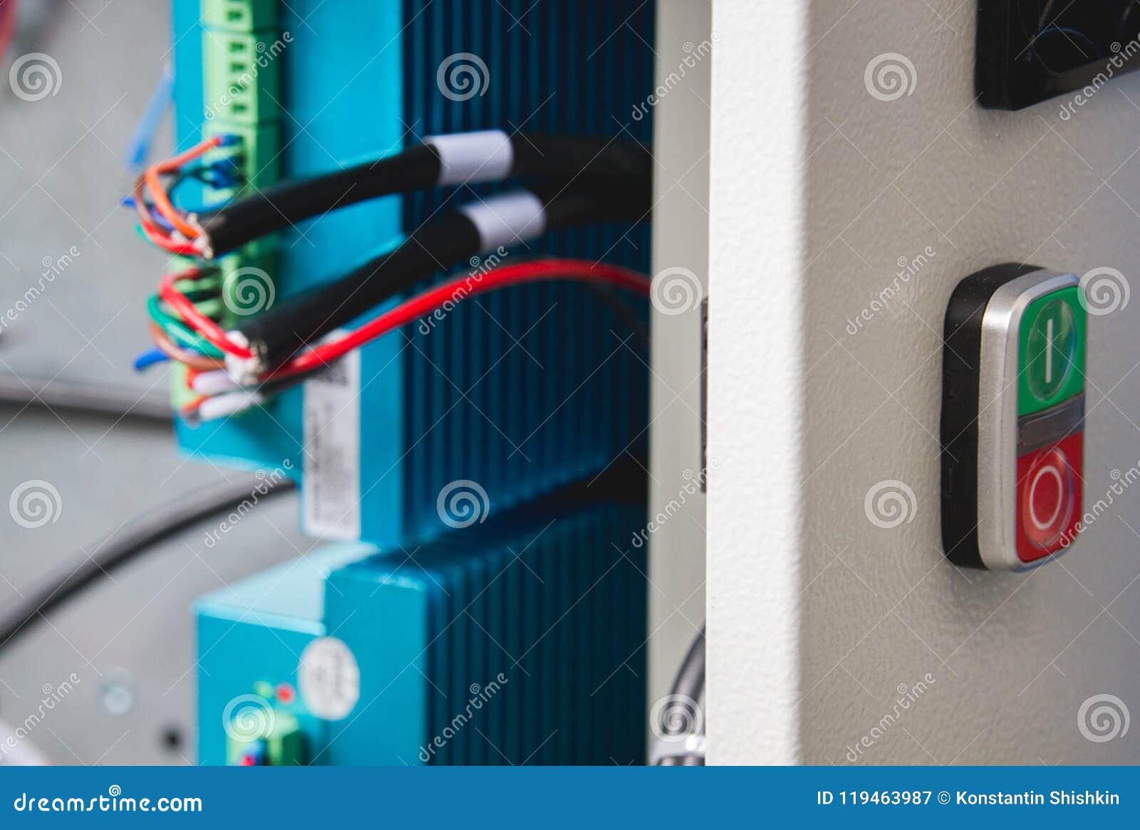 Part of the Cnc Milling Machine with Control Panel in Progress O Stock ...