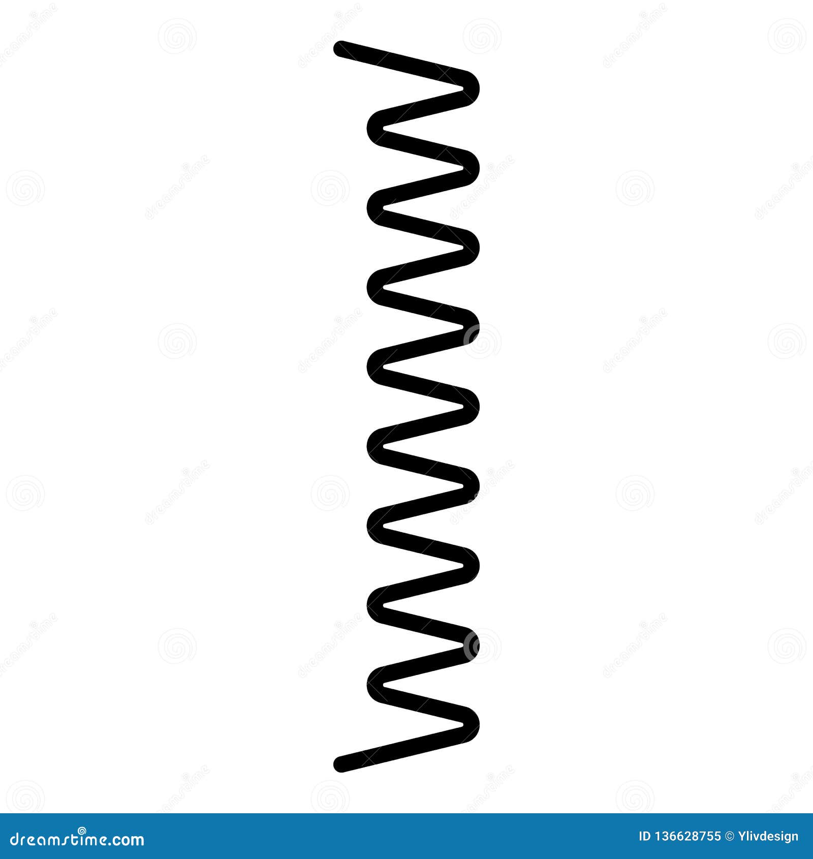 Part Coil Spring Icon, Outline Style Stock Vector - Illustration of ...