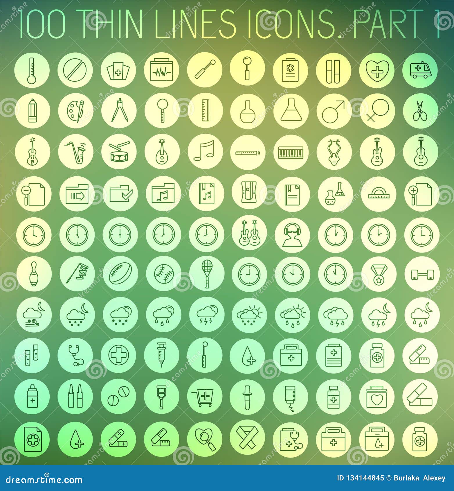 Part 1 of Collection Thin Lines Pictogram Icon Set Concept Background ...
