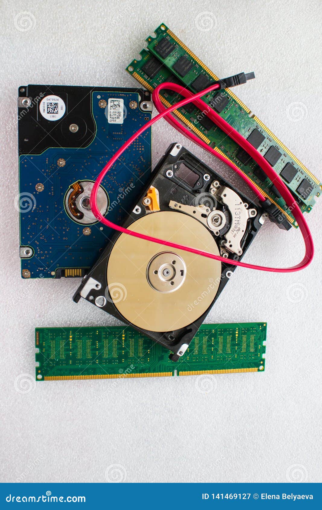 Part of the Computer Laid Out on a Light Surface Stock Image - Image of ...