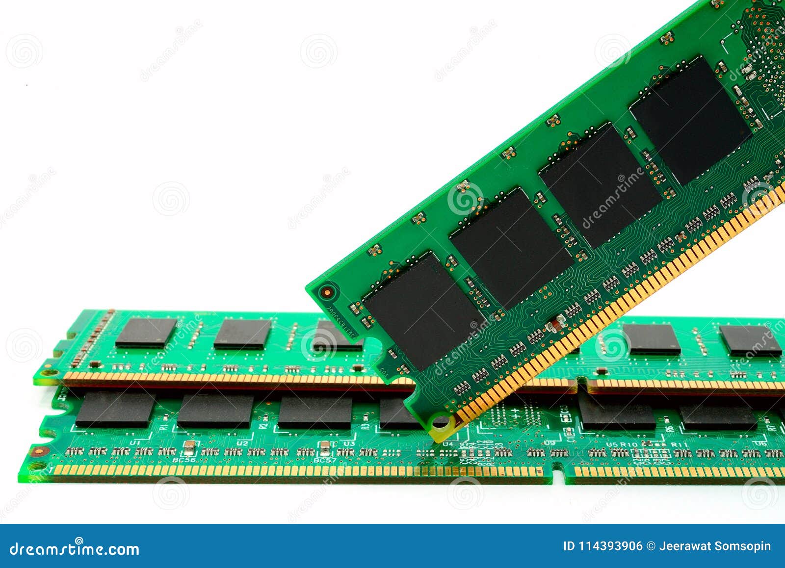 A Part of Computer RAM Memory Module Stock Photo - Image of circuit ...