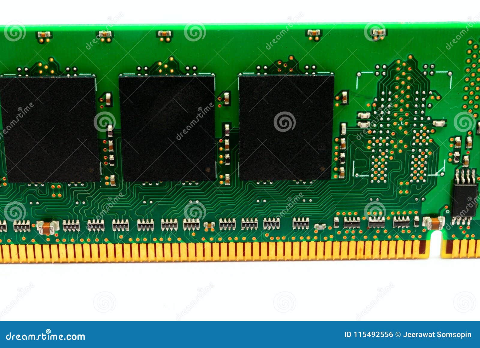 A Part of Computer RAM Memory Module Stock Photo - Image of tech ...
